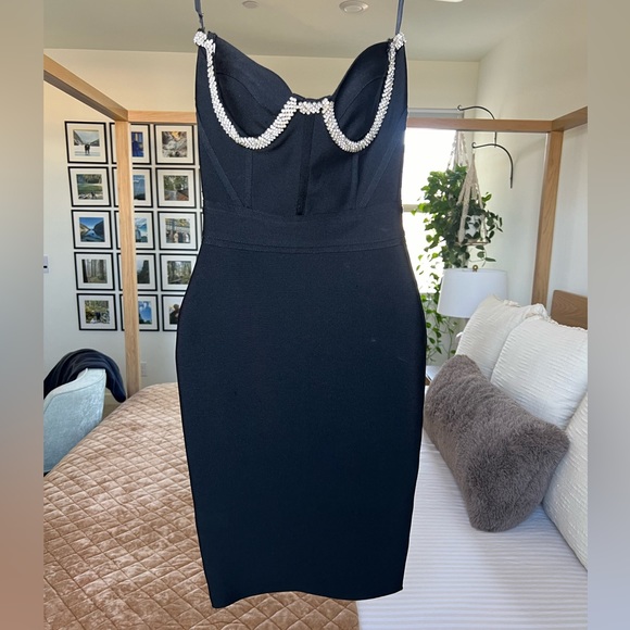 alieva | Dresses | Alieva Strapless Corset Bodycon Dress | Poshmark